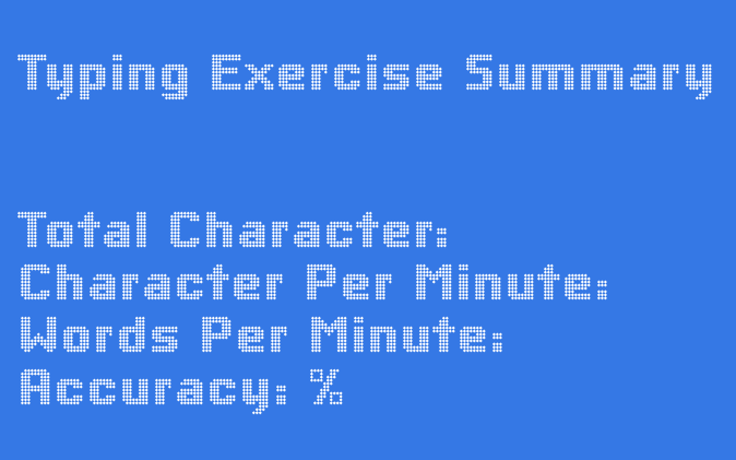 Advance Test 10 ️ Typing Speed Test