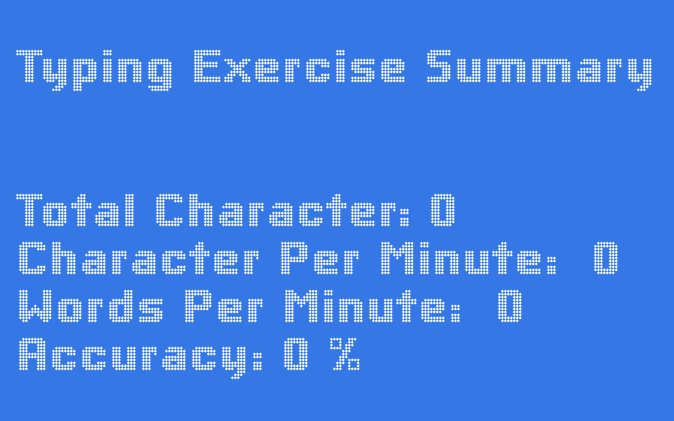 ️ Typing Speed Test