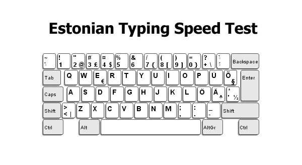 Estonian Typing Test Online ️ Typing Tutor ️ Typing Master